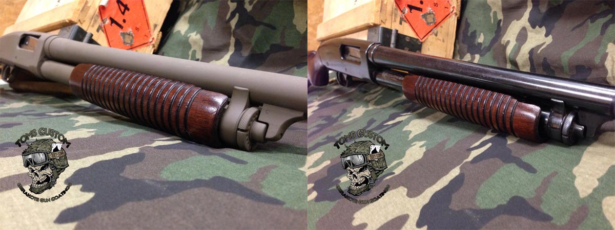 Cerakote Patriot Brown Shotgun - Toms Custom Guns