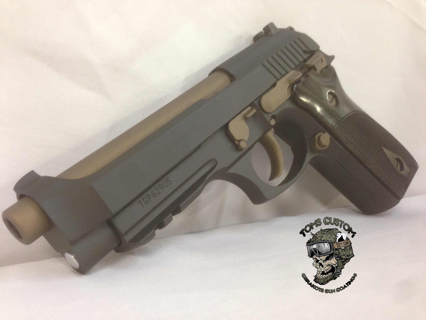 Taurus 92 in Graphite Black and Burnt Bronze - Toms Custom Guns